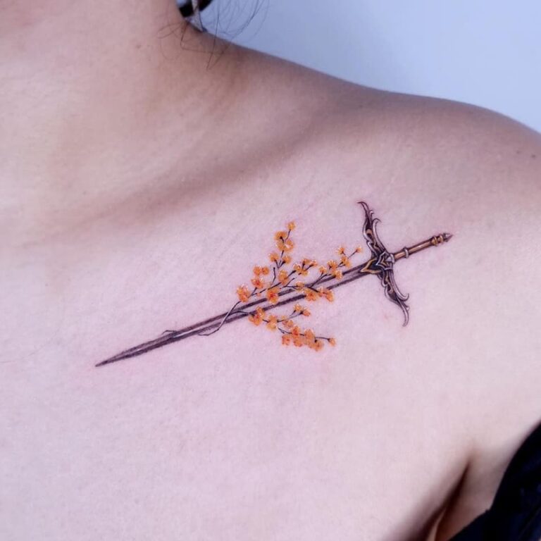 35 Cool Sword Tattoo Design Ideas