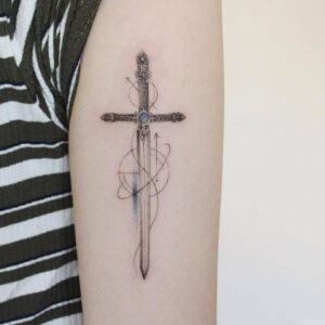 35 Cool Sword Tattoo Design Ideas