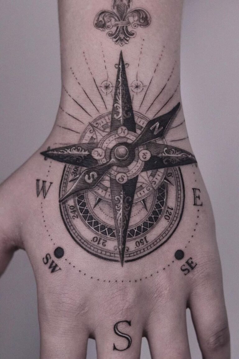 Top 31 Amazing Compass Tattoo Design Ideas