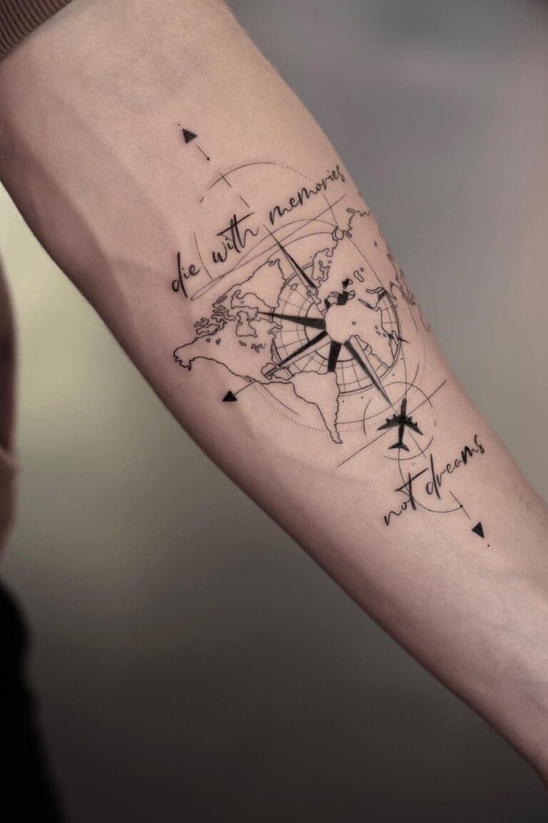 Top 31 Amazing Compass Tattoo Design Ideas
