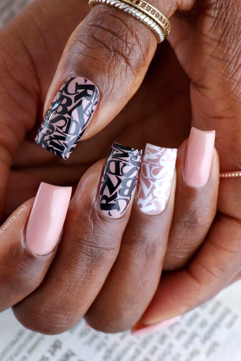 20 Letter Nail Designs That Look Special and Personal