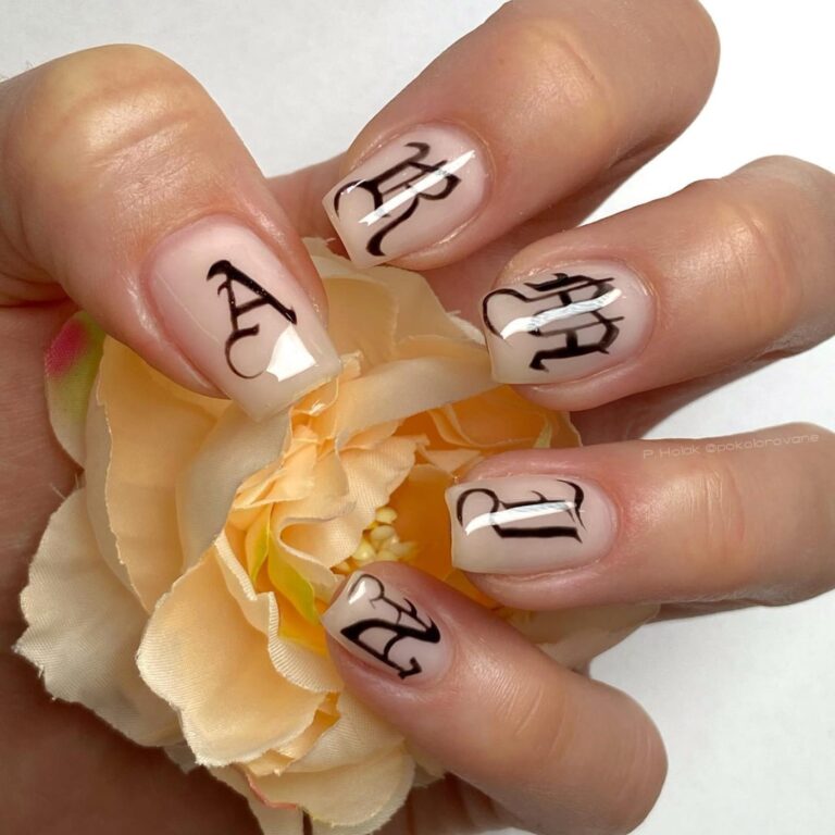 20 Letter Nail Designs That Look Special and Personal