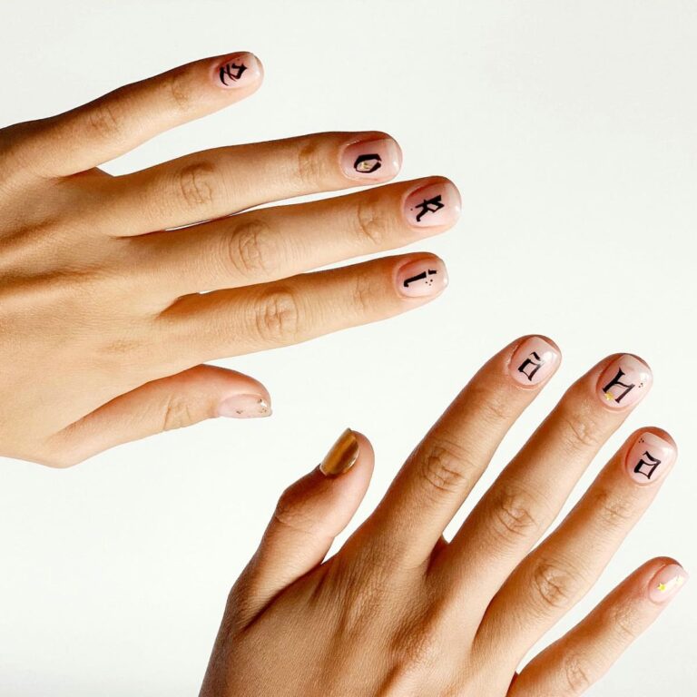 20 Letter Nail Designs That Look Special and Personal