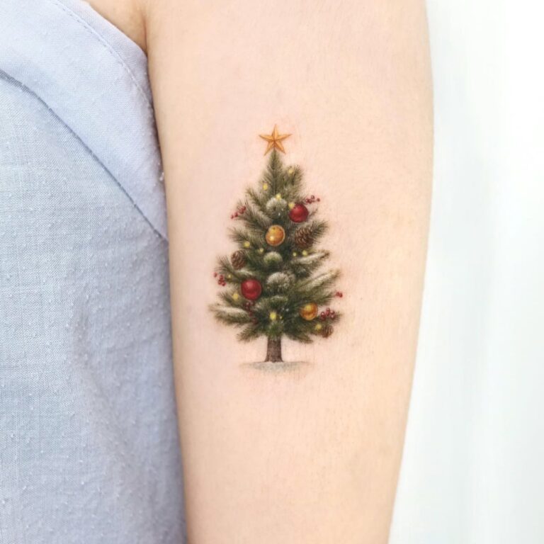 20 Popular Christmas Tattoo Ideas and Designs