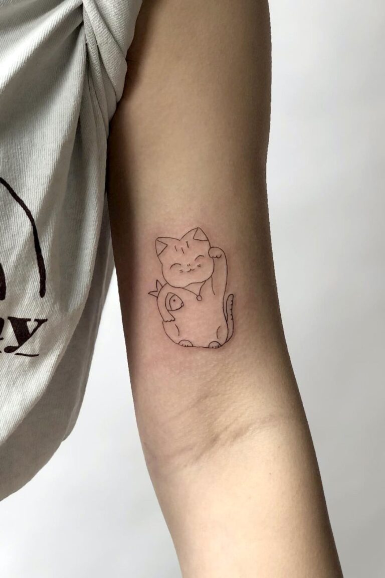 30 Best Lucky Cat Tattoo Ideas and Designs