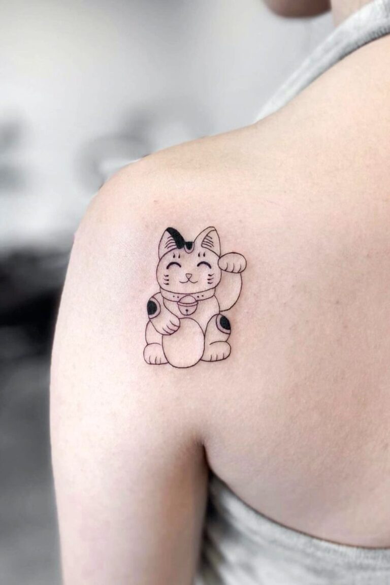 30 Best Lucky Cat Tattoo Ideas and Designs