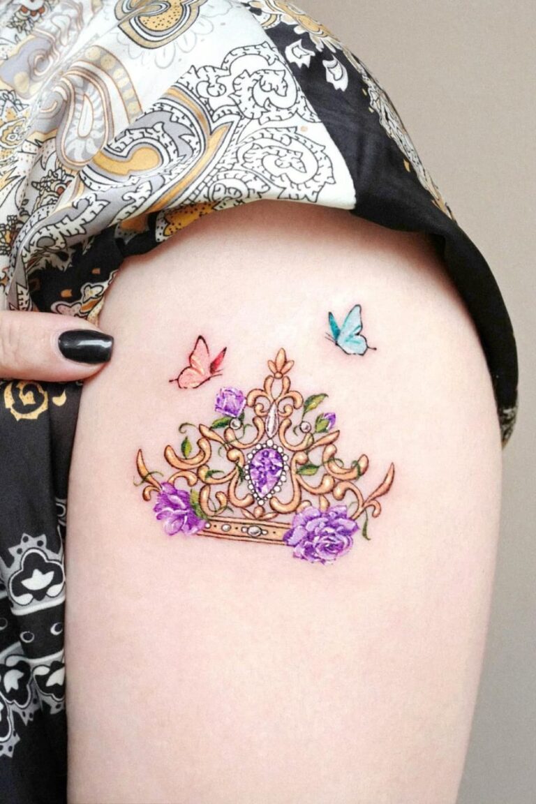 39 Unique Crown tattoo Ideas