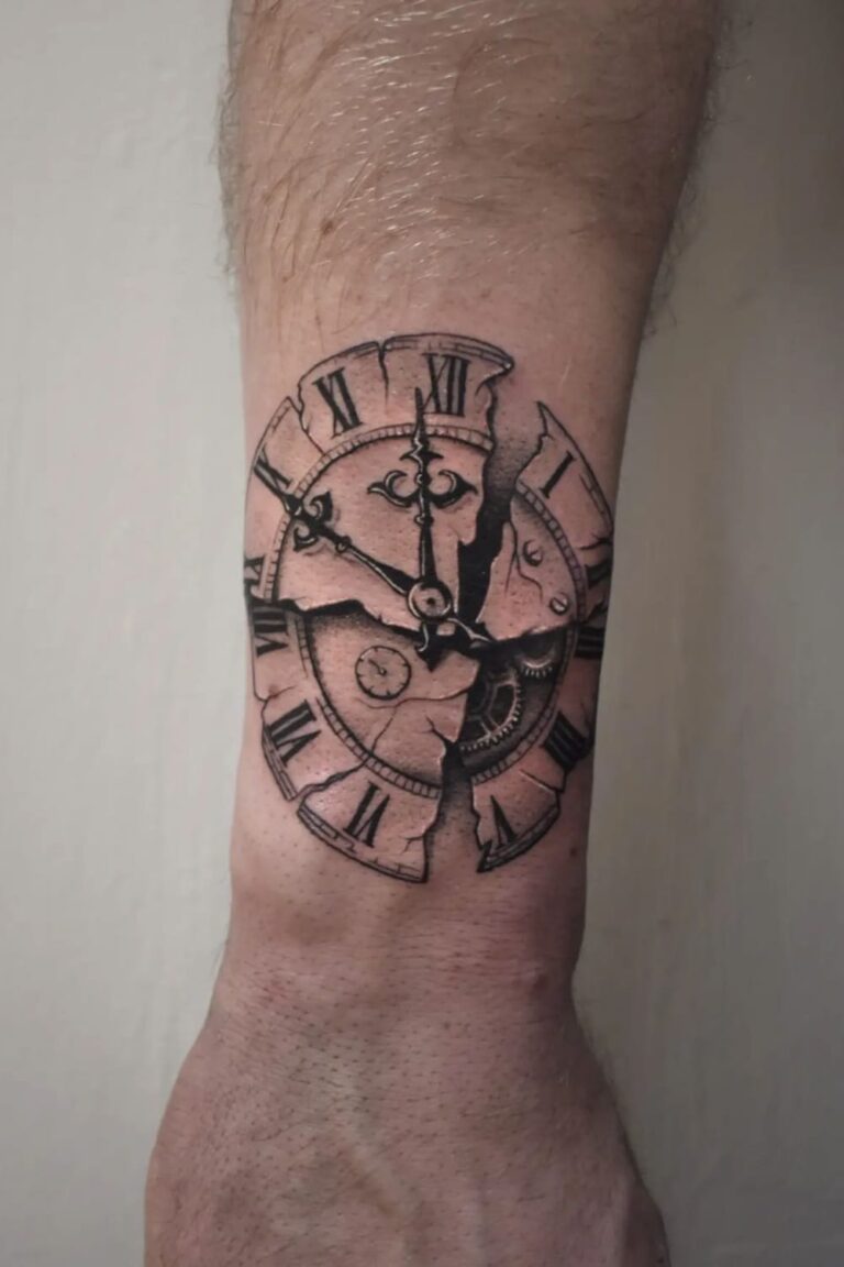 27 Unique Clock Tattoo Design Ideas to Inspire You